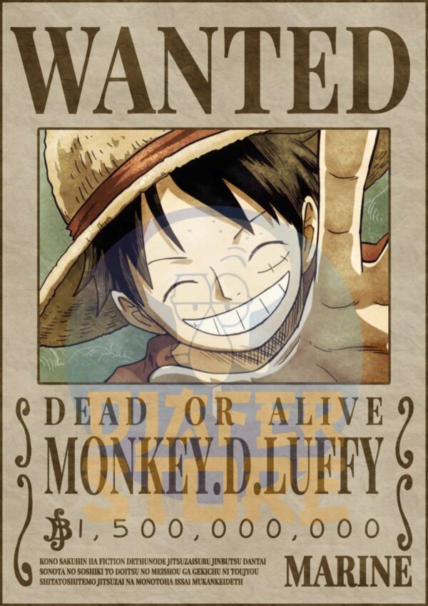 Posters-Wanted Monkey D Luffy - UPGRADE | Djafer Store